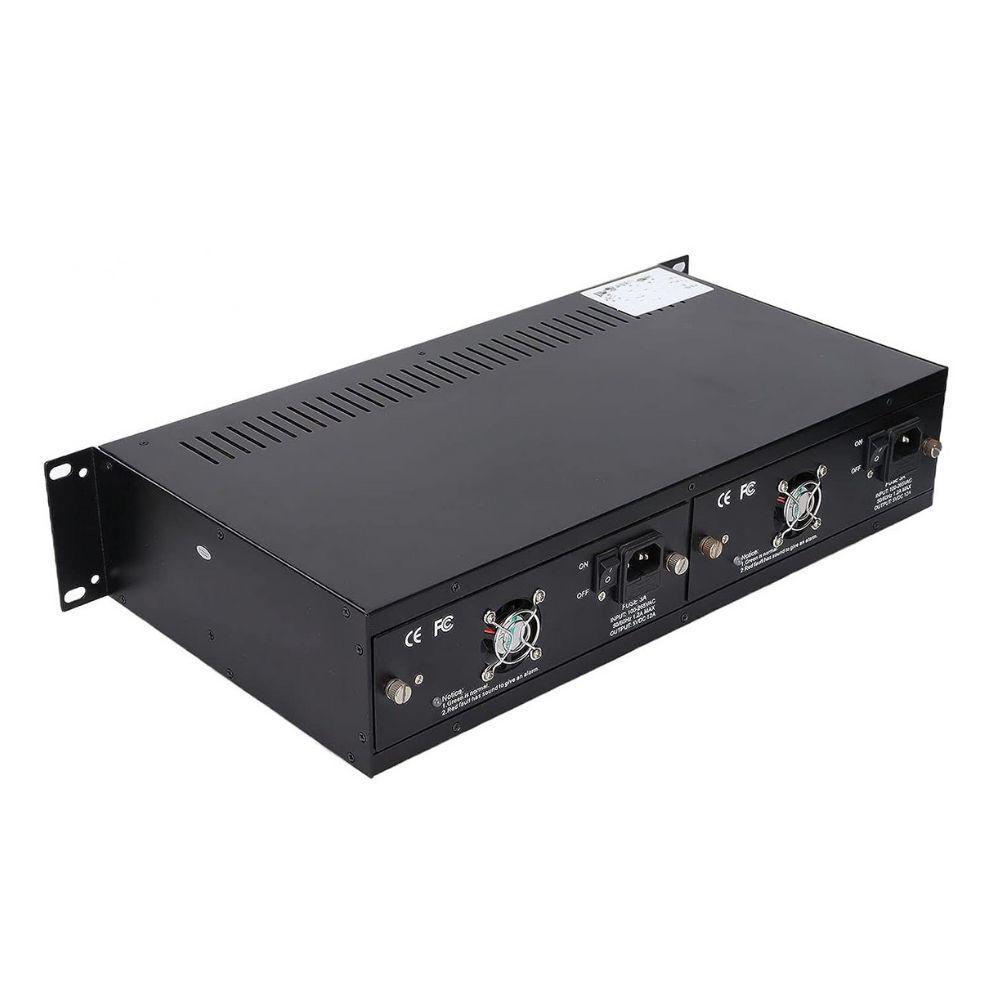 Chassi Sub Rack 2U 19" 14 Slots + 2 Fontes Bivolt