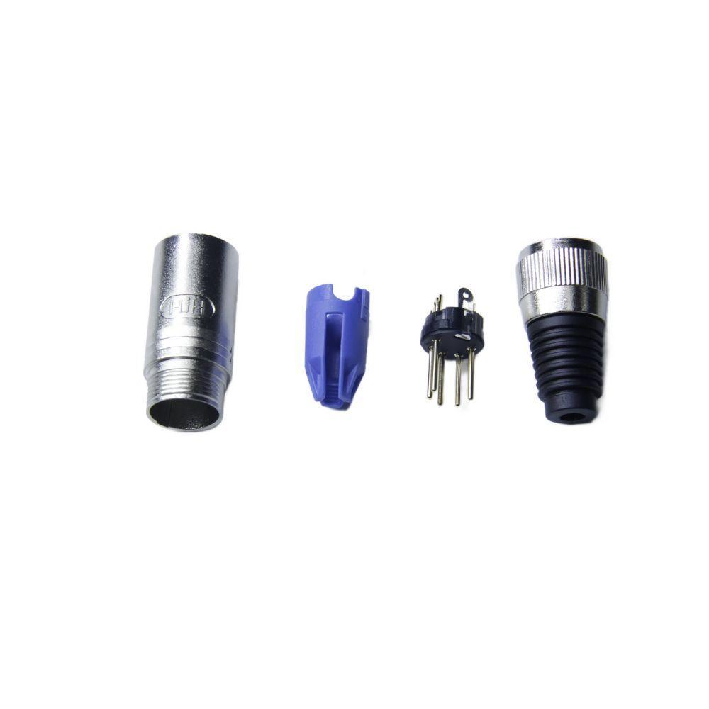Conector Plug Canon XLR Macho Metal 5 Pinos