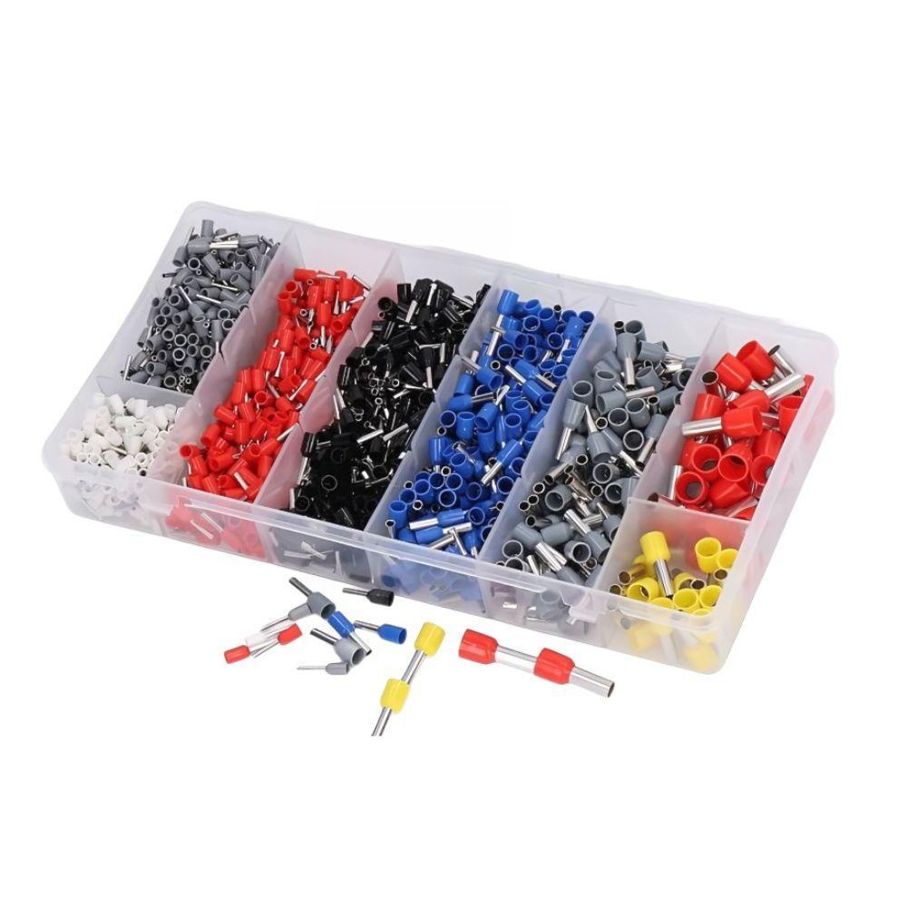 Terminal Ilhós Isolado Elétrico Misto kit com 1.200 Unidades 08 Modelos