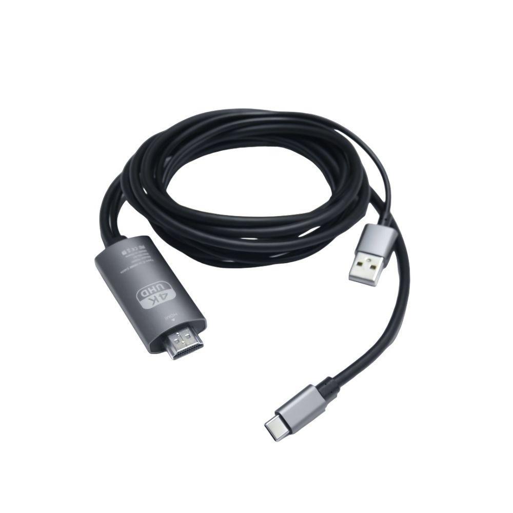 Cabo Tipo C + USB X HDTV HDMI 4K 2,0 Metros