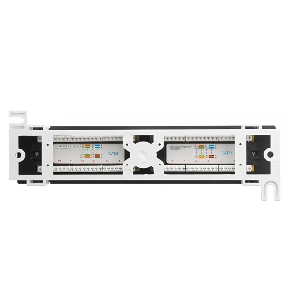 Mini Patch Panel Cat6 12 Portas para Mesa ou Parede