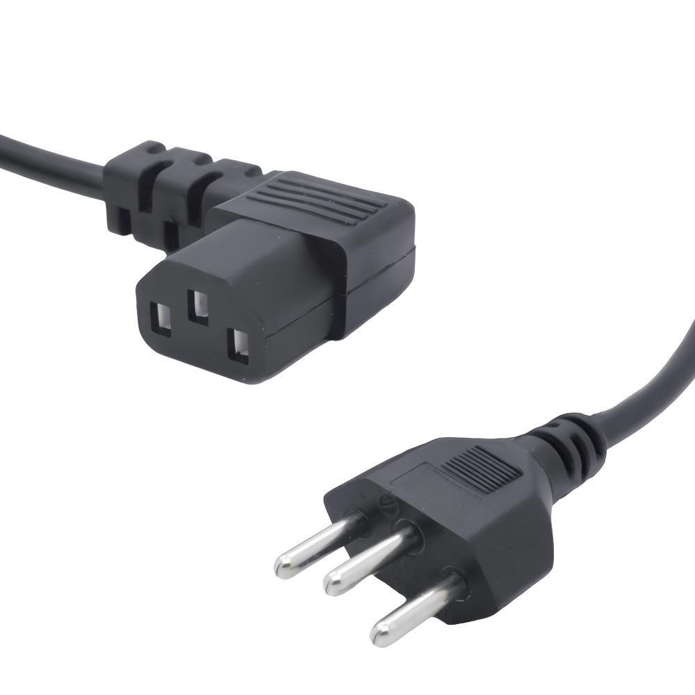 Cabo de Força IEC C13 90 Graus 10A 1,50 Metros
