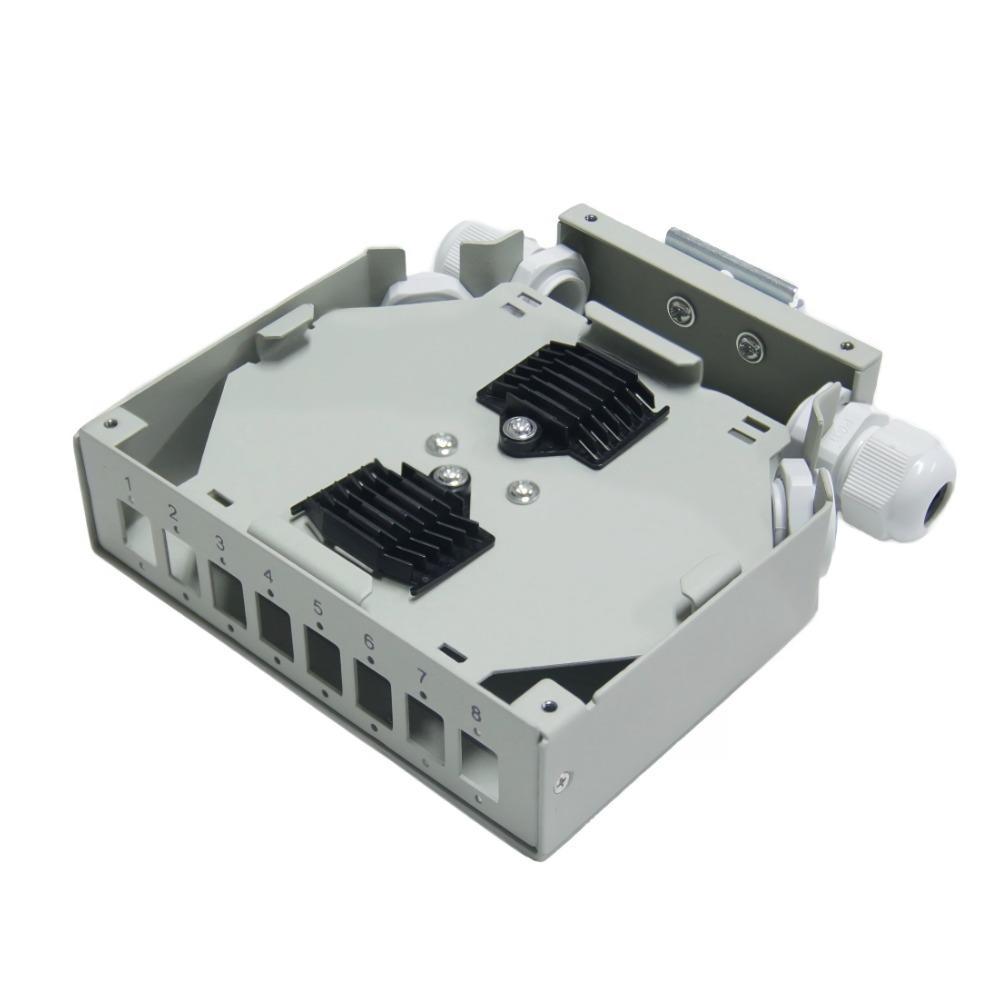 Mini DIO Industrial 8 Portas SC/LC/ST com Trilho DIN